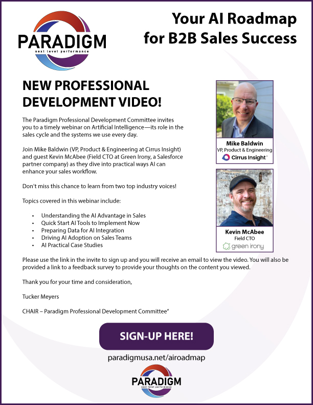 AI Roadmap for B2B Sales Success | Paradigm | next level performance